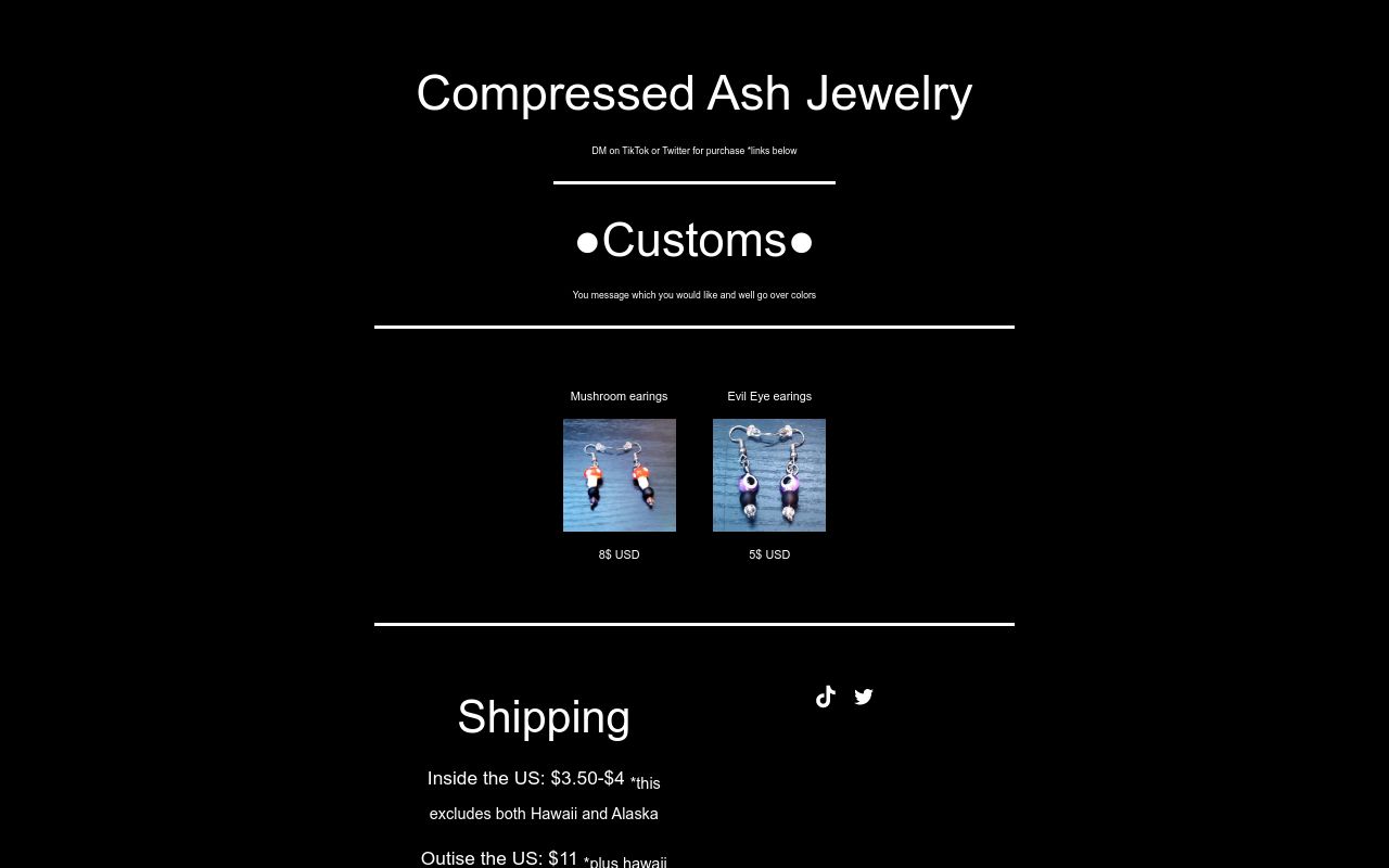 Compressed Ash Jewelry